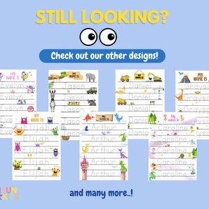 SAFARI Custom Name Tracing Sheet, Animals Handwriting Practice ...