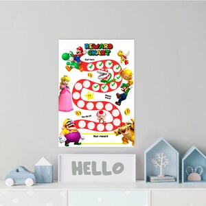 SUPER MARIO Reward Chart | Printable Mario Behavior Chart | Daily Chore ...