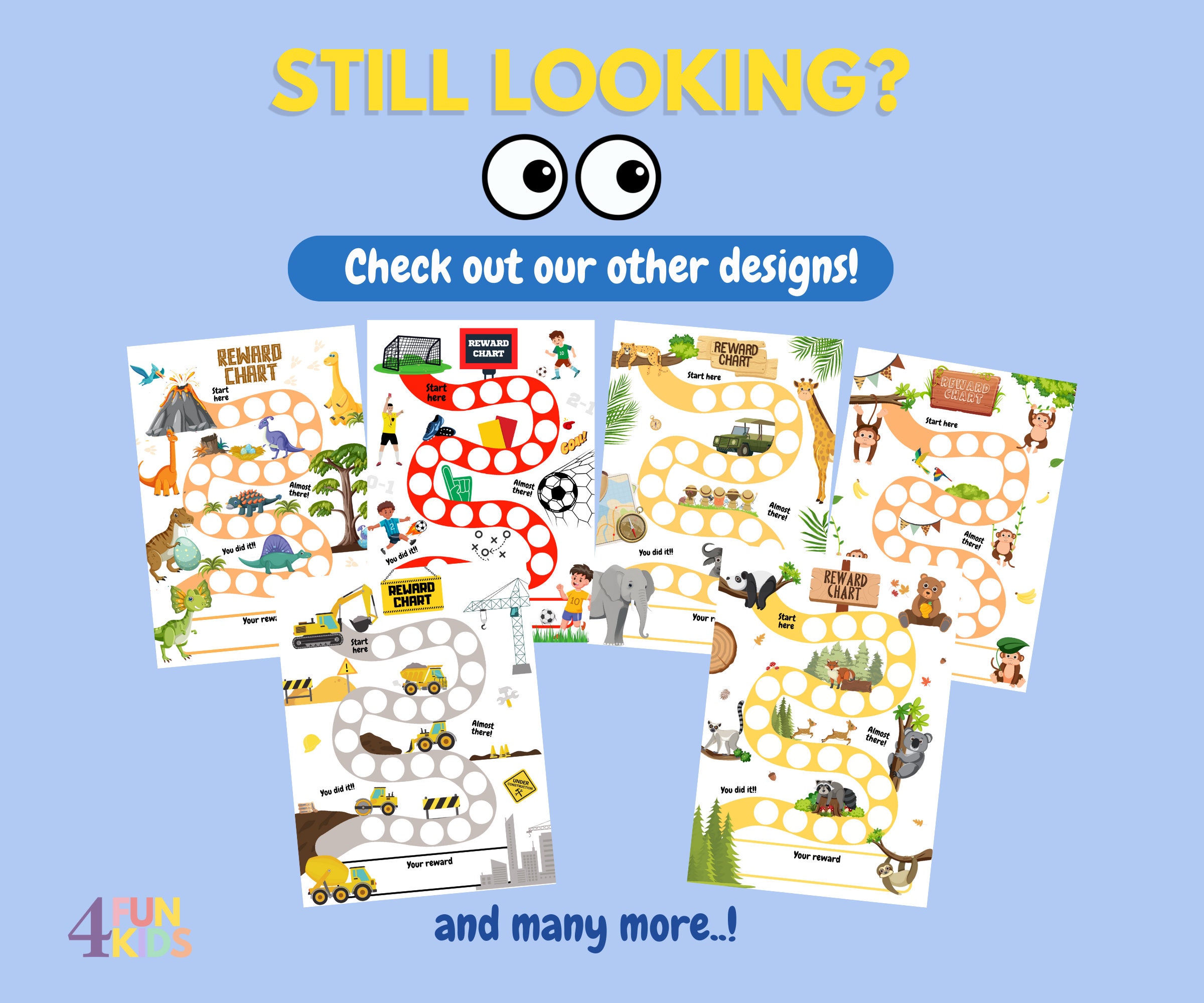 SAFARI Reward Chart | Toddler Reward | Chore Chart Printable ANIMALS ...