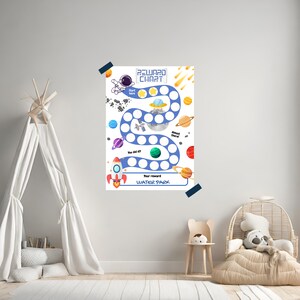 Space Reward Chart for Kids, Printable Galaxy Behavior Tracker ...