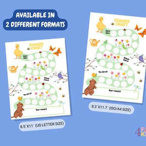 Spring Garden Reward Chart for Kids - Printable Flower and Insect ...