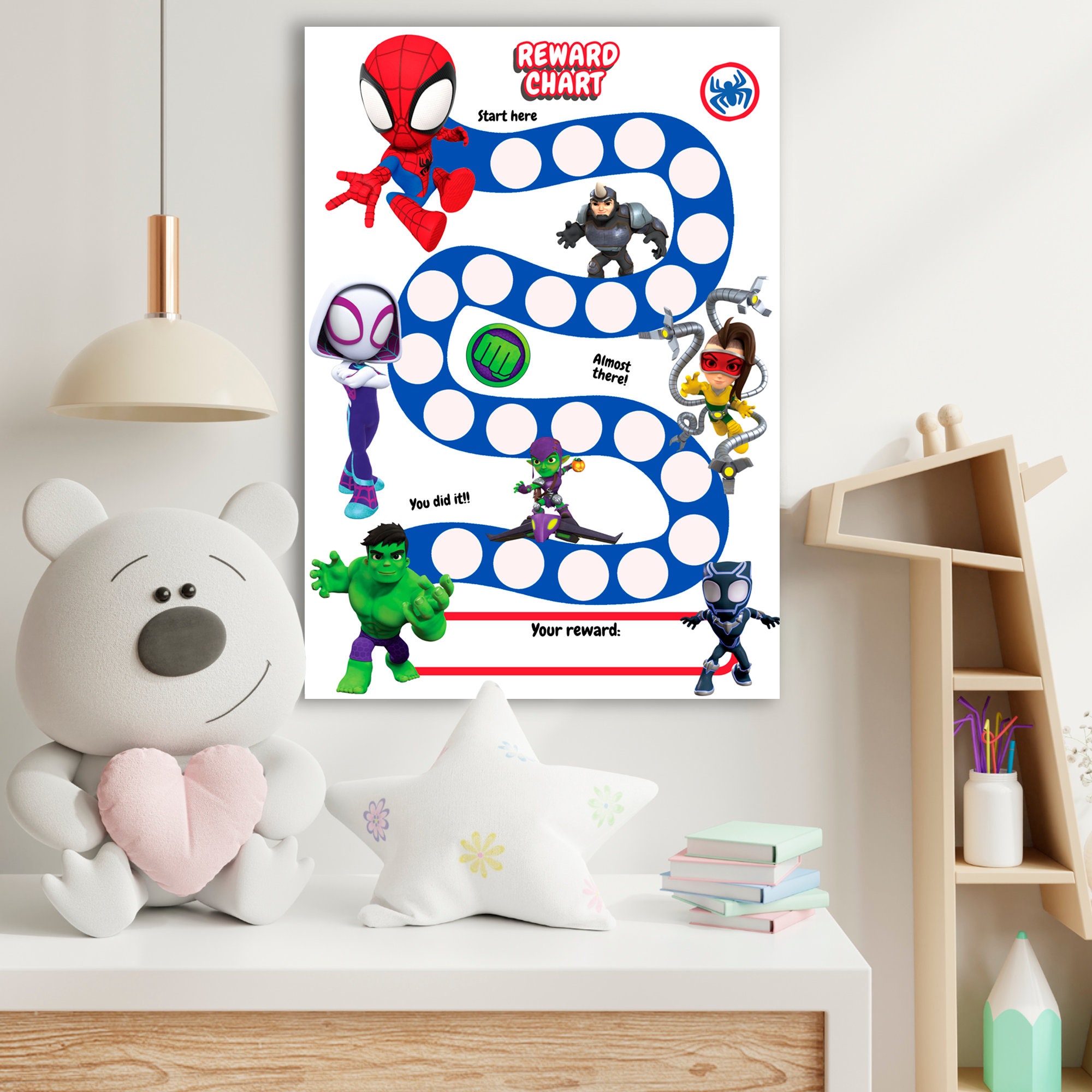 SPIDEY Reward Chart Printable Spiderman Behavior Chart - Etsy Australia