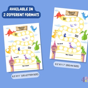 Castle & Dragons Reward Chart for Kids - Printable Medieval Quest ...