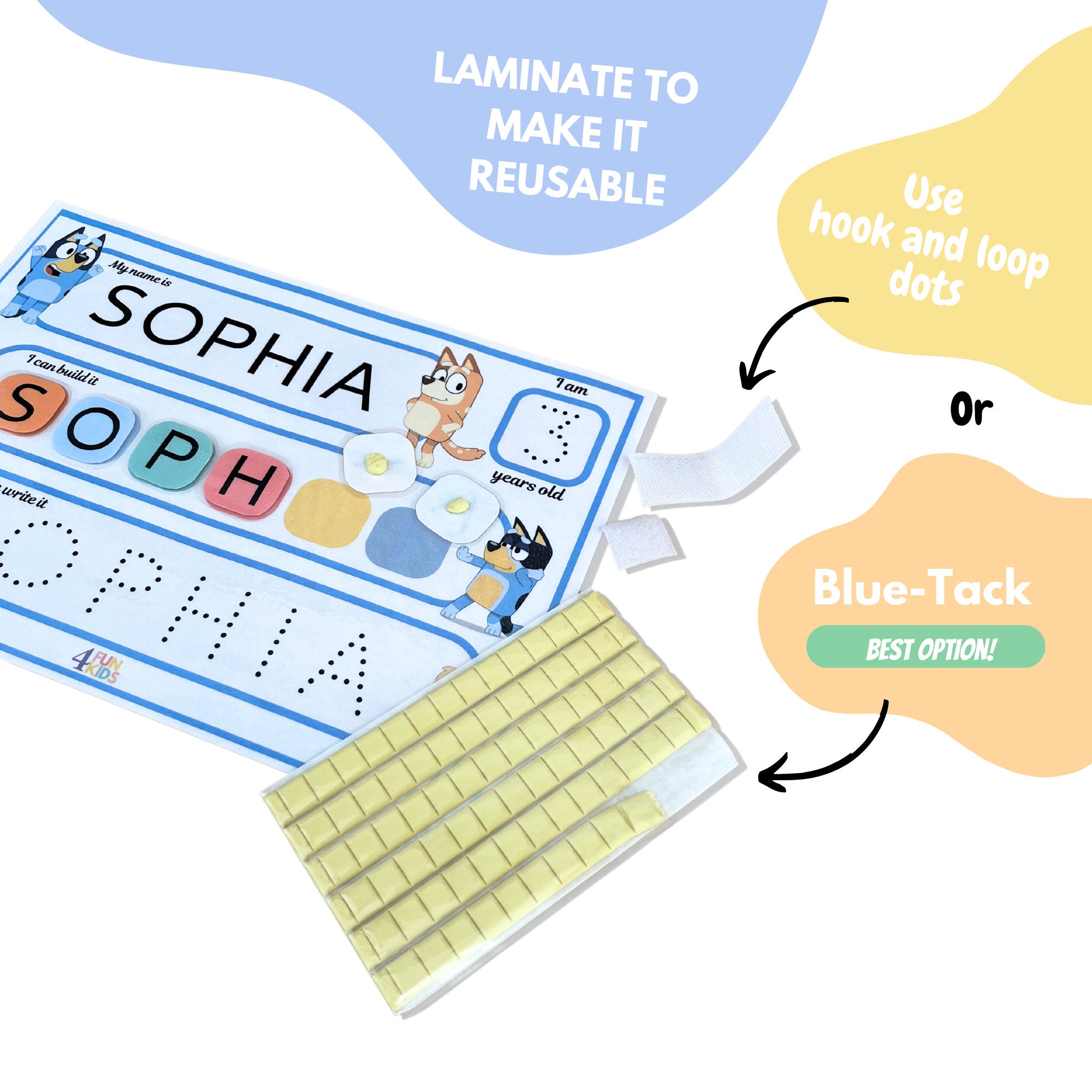 BLUEY Name Tracing Mat | Printable Bluey Worksheet | Daily Chore Chart ...