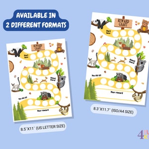FOREST ANIMALS Reward Chart, Kids Behavior Tracker, Printable Woodland ...