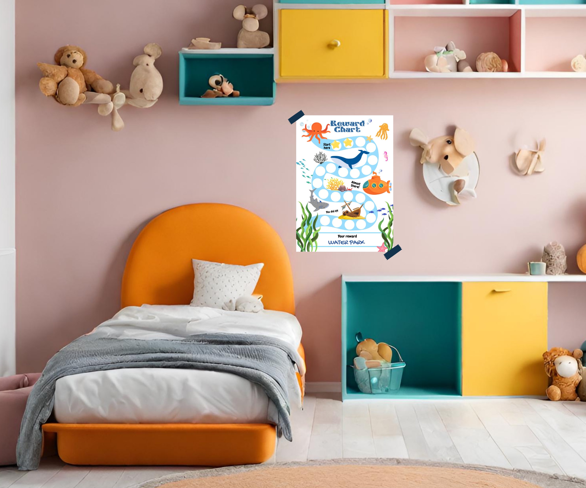 Ocean Adventure Reward Chart for Kids - Underwater Sea Life Behavior ...