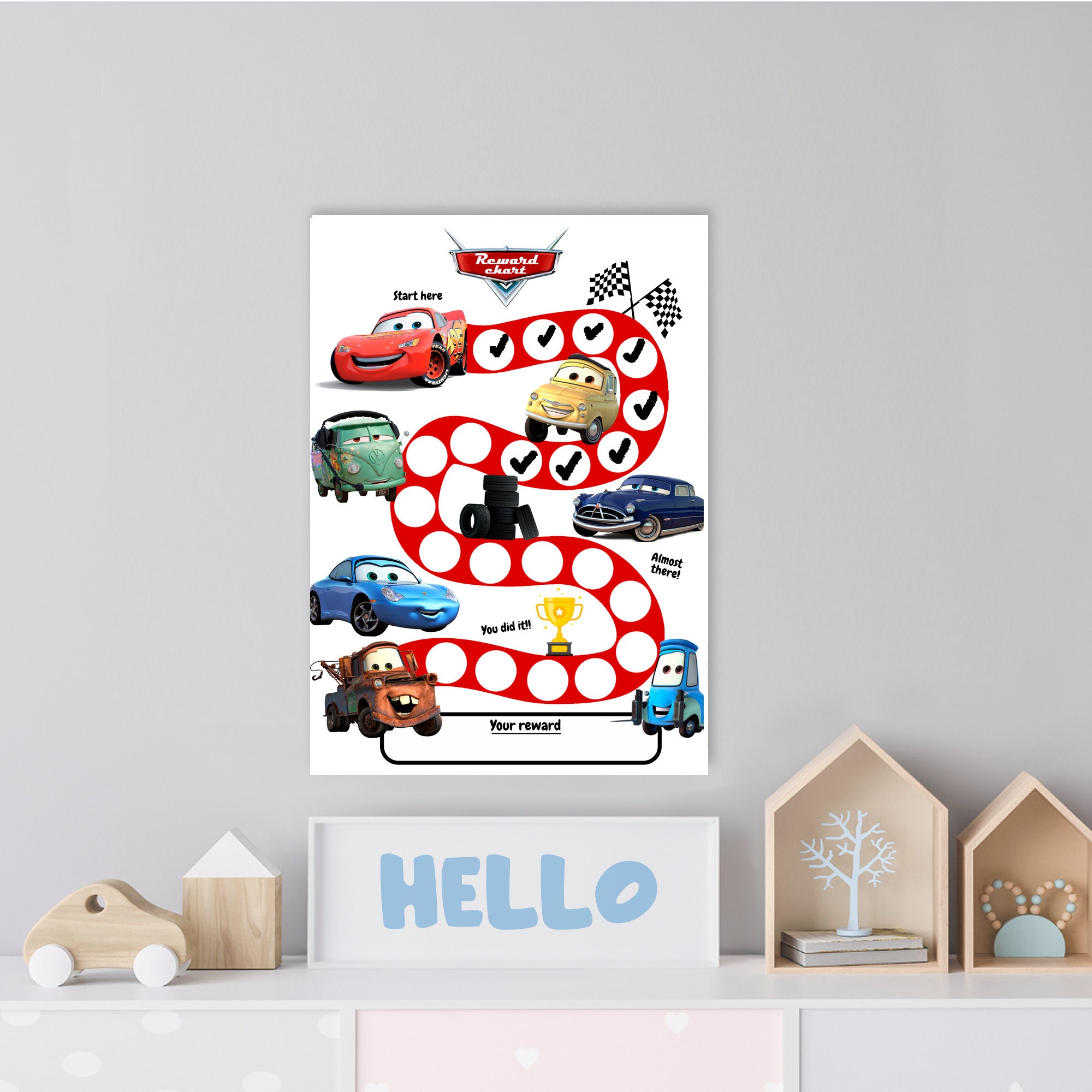 CARS Reward Chart | Printable Cars Behavior Chart | Daily Chore Chart ...