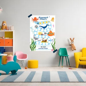 Ocean Adventure Reward Chart for Kids - Underwater Sea Life Behavior ...