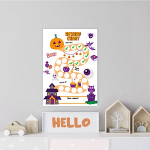 HALLOWEEN Reward Chart | Printable Halloween Behavior Chart | Daily ...