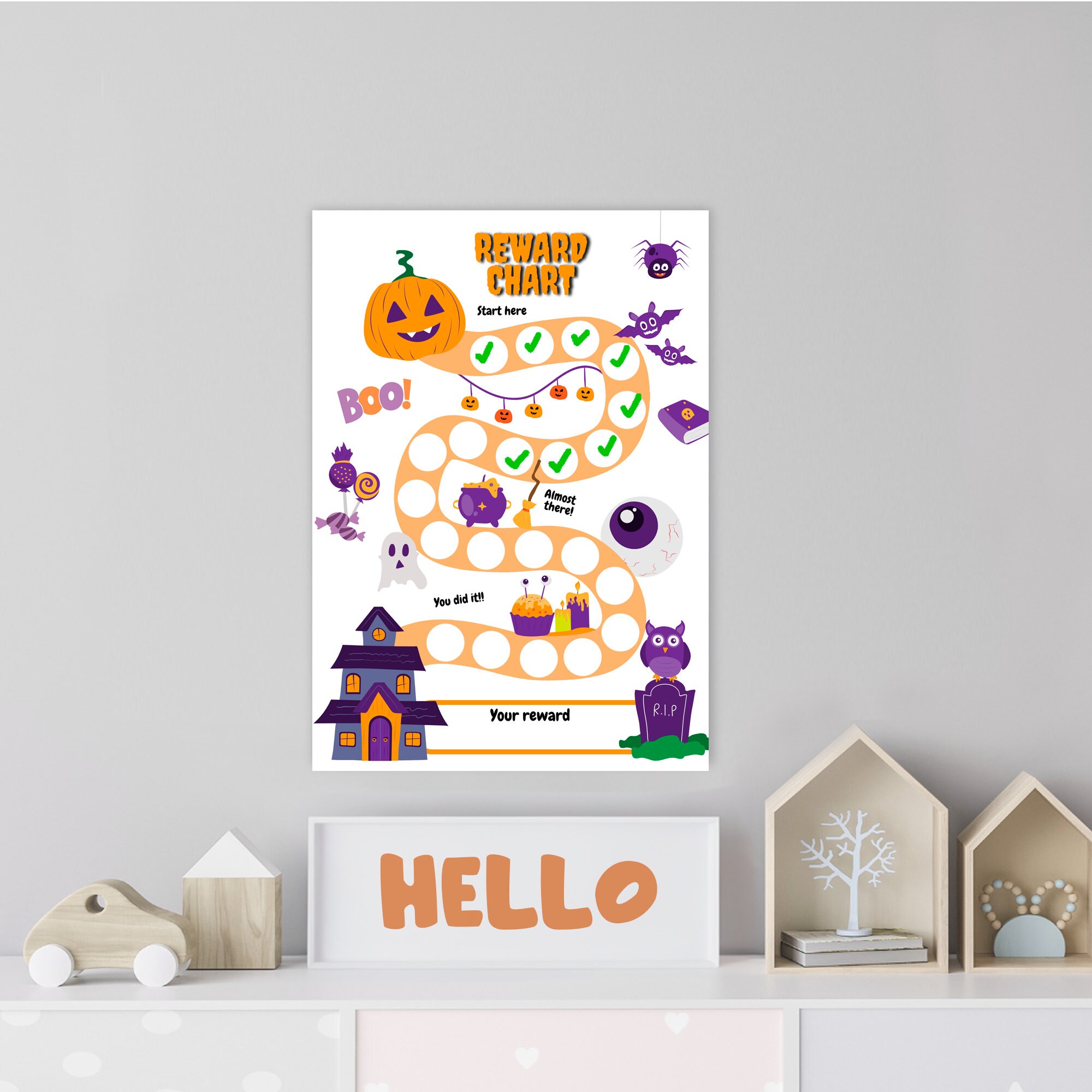 HALLOWEEN Reward Chart | Printable Halloween Behavior Chart | Daily ...