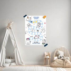 Cat Themed Reward Chart for Kids - Printable Kitten Behavior Tracking ...
