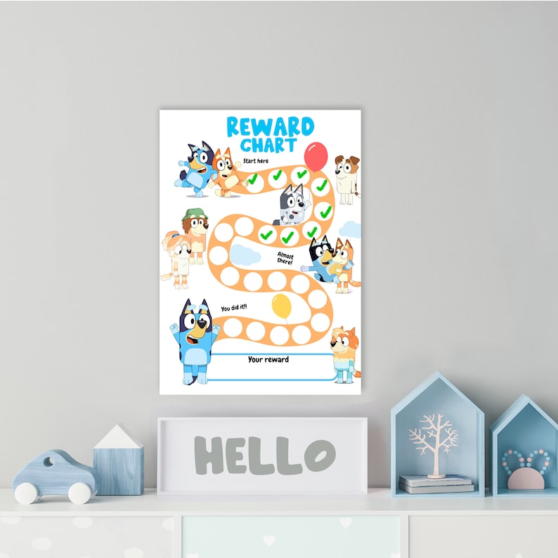 BLUEY Reward Chart Printable Bluey Behavior Chart Daily - Etsy Australia