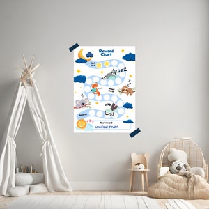 Good Night Sleep Reward Chart for Kids, Printable Nighttime Stars ...