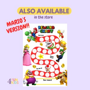 SUPER MARIO Reward Chart | Printable Mario Behavior Chart | Daily Chore ...