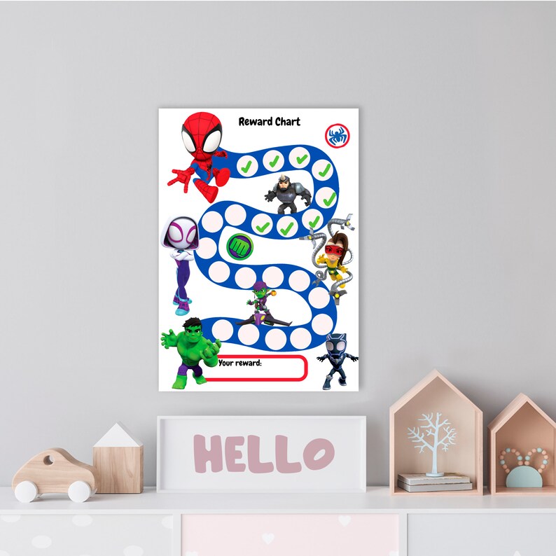 SPIDEY Reward Chart Printable Spiderman Behavior Chart - Etsy UK