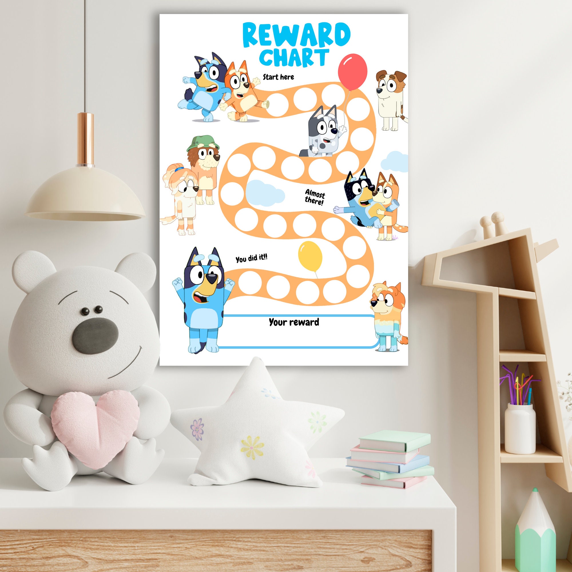 BLUEY Reward Chart Printable Bluey Behavior Chart Daily - Etsy Australia