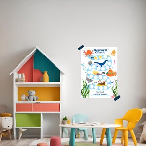 Ocean Adventure Reward Chart for Kids - Underwater Sea Life Behavior ...