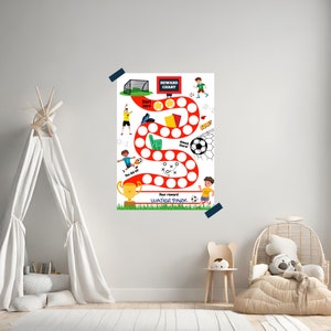 SOCCER Reward Chart for Kids, Football Goal Tracker, Printable Behavior ...
