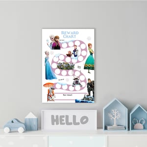 FROZEN Reward Chart Printable Elsa Behavior Chart Daily - Etsy Australia