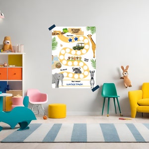 SAFARI Reward Chart | Toddler Reward | Chore Chart Printable ANIMALS ...