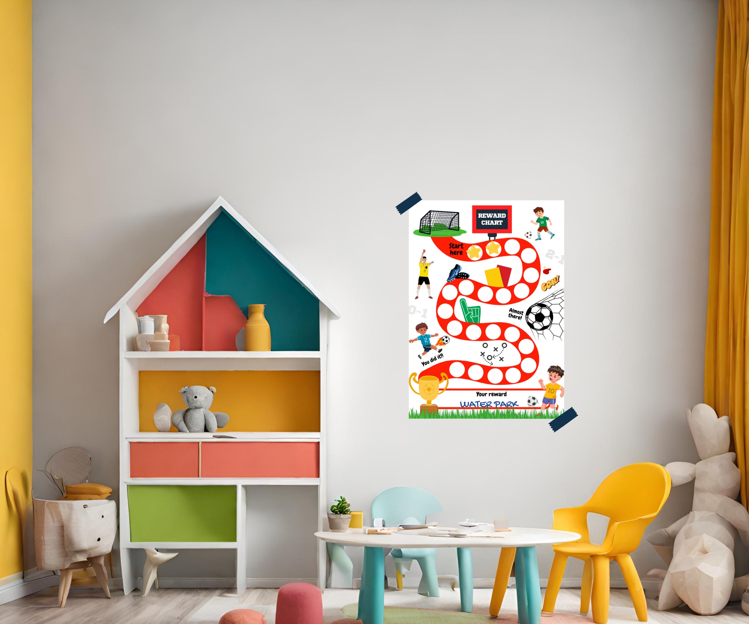 SOCCER Reward Chart for Kids, Football Goal Tracker, Printable Behavior ...