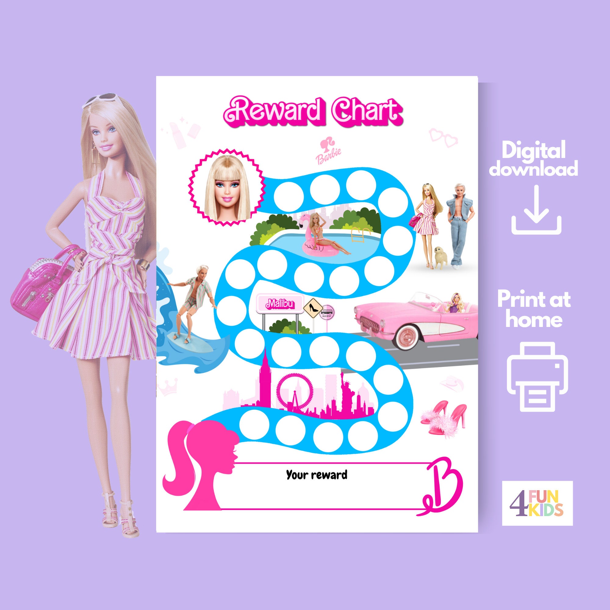 BARBIE Reward Chart Printable Barbie Behavior Chart Daily - Etsy BARBIE Reward Chart Printable Barbie Behavior Chart Daily - Etsy