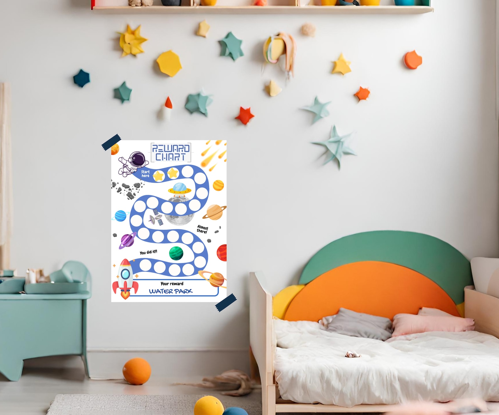 Space Reward Chart for Kids, Printable Galaxy Behavior Tracker ...