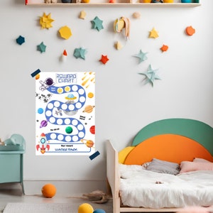 Space Reward Chart for Kids, Printable Galaxy Behavior Tracker ...