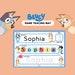 BLUEY Name Tracing Mat | Printable Bluey Worksheet | Daily Chore Chart ...
