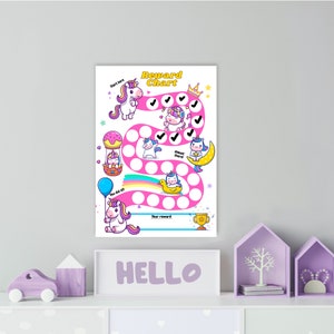 UNICORN Reward Chart | Girl Reward | Chore Chart Printable Unicorn ...