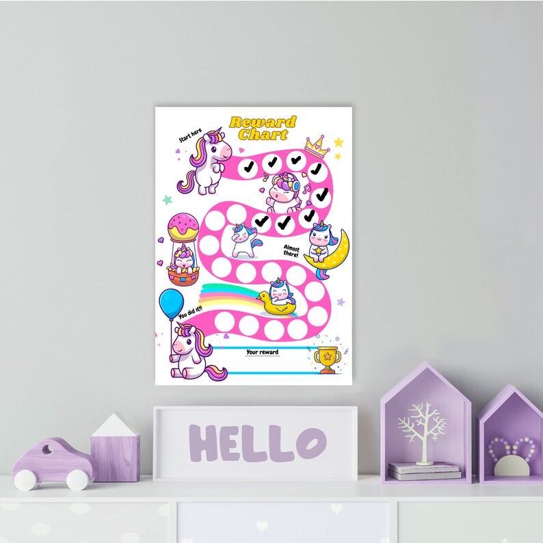 UNICORN Reward Chart | Girl Reward | Chore Chart Printable Unicorn ...
