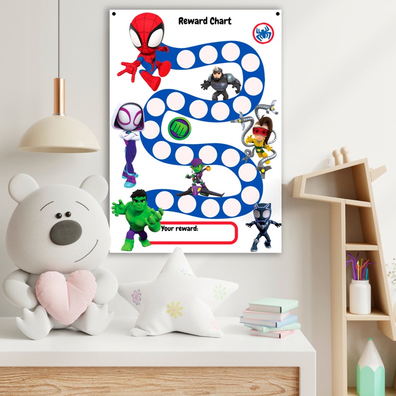 SPIDEY Reward Chart Printable Spiderman Behavior Chart - Etsy UK