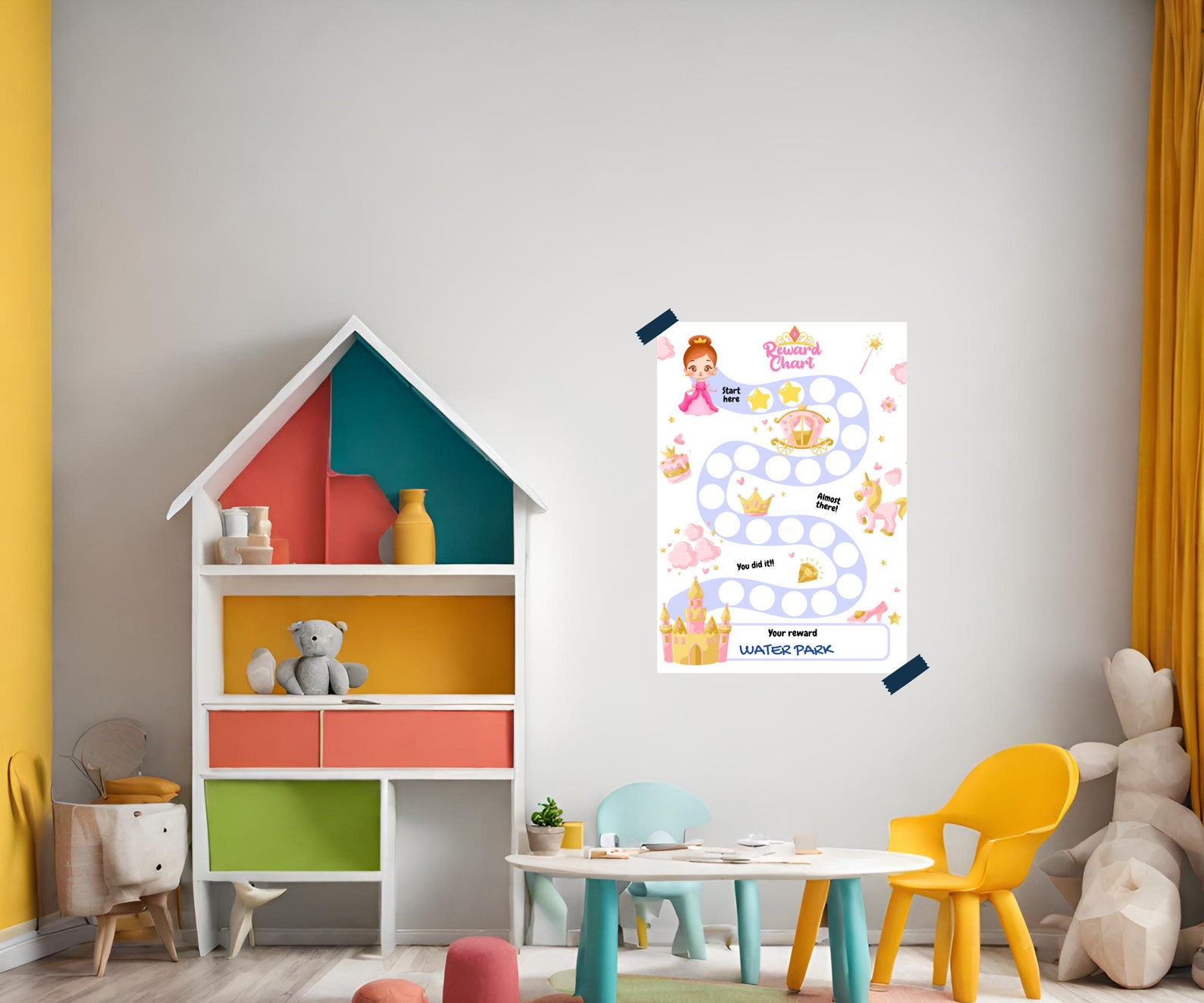 Princess Reward Chart – Pink Castle Behavior Tracker (digital Download ...