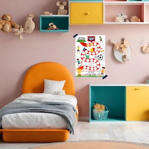 SOCCER Reward Chart for Kids, Football Goal Tracker, Printable Behavior ...