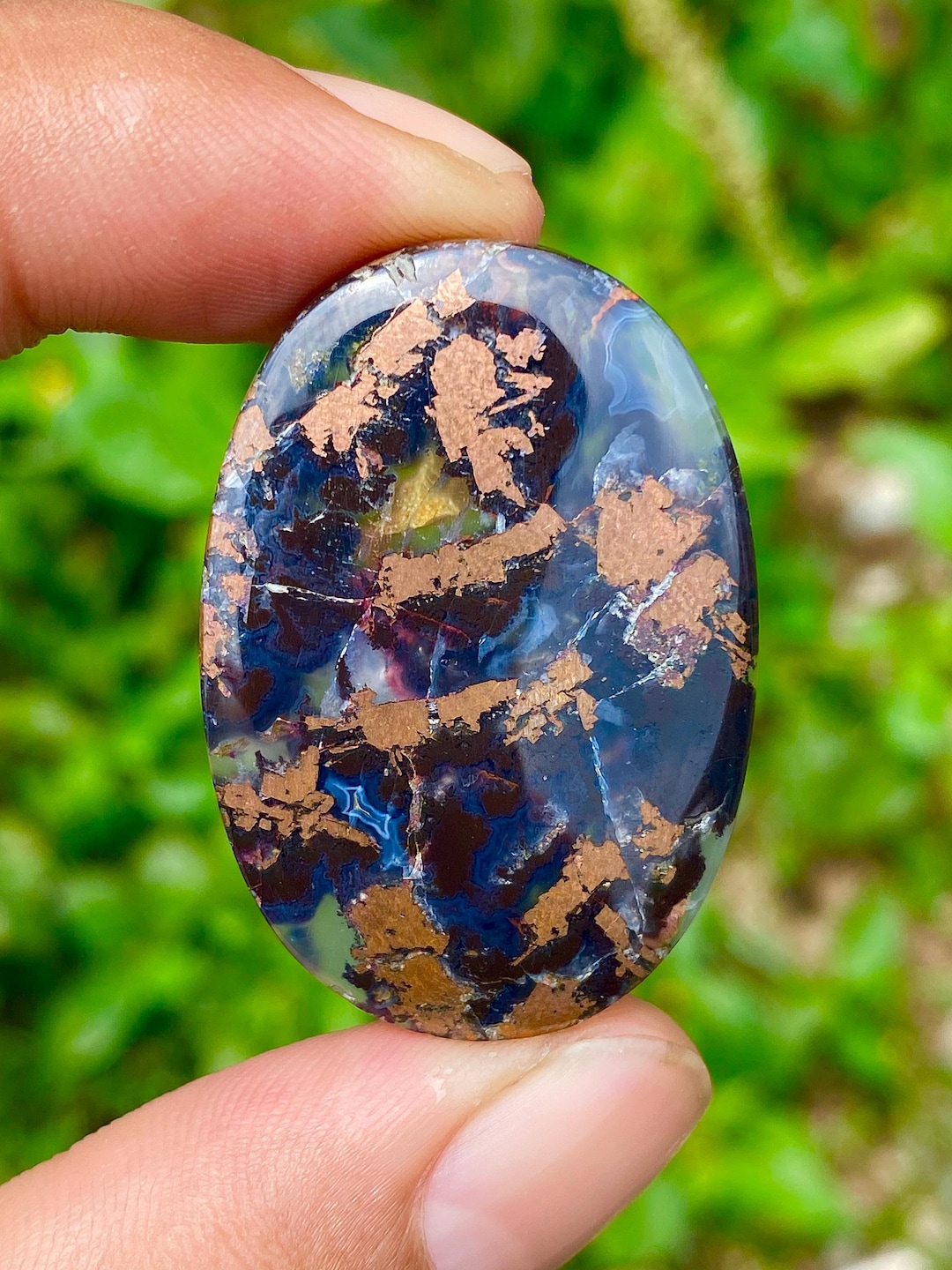 Chrysocolla Native Copper Aquadite Malachite Cabochon Minerals ...