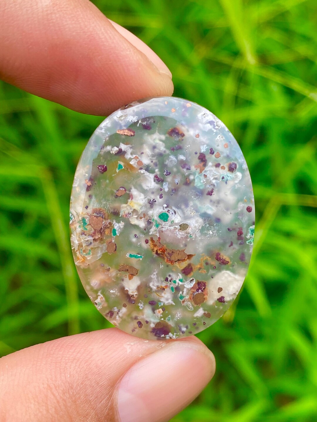Chrysocolla Native Copper Aquadite Malachite Cabochon Minerals ...