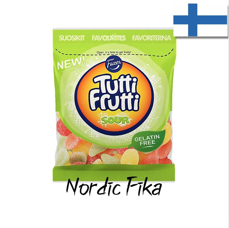 2 Pcs X Fazer Tutti Frutti Sour – 180g | Vegan Sour Fruit Candy Mix ...