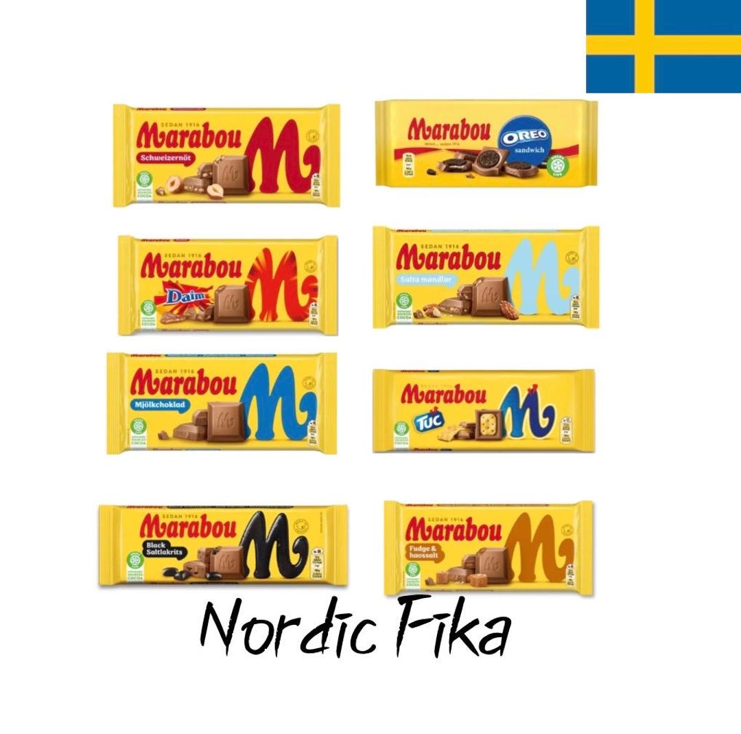 Marabou Chocolate Bar Variety Pack – 8 Flavors | Authentic Swedish ...