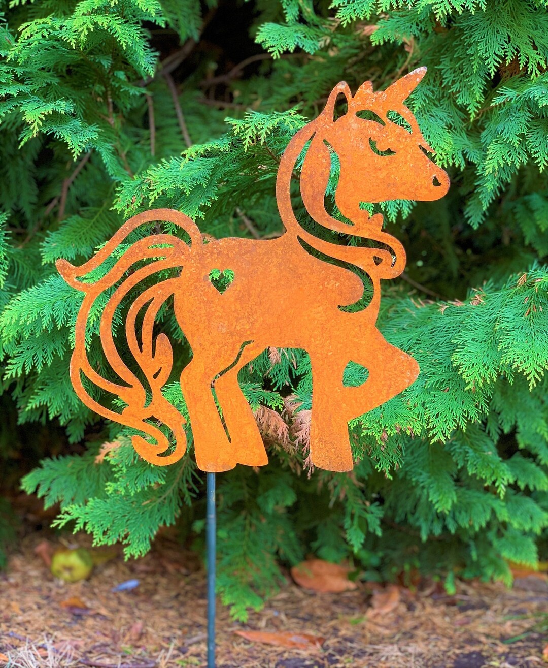 Rusty Unicorn, Garden Decoration, Pony, Garden Plug, Rust, Metal - Etsy