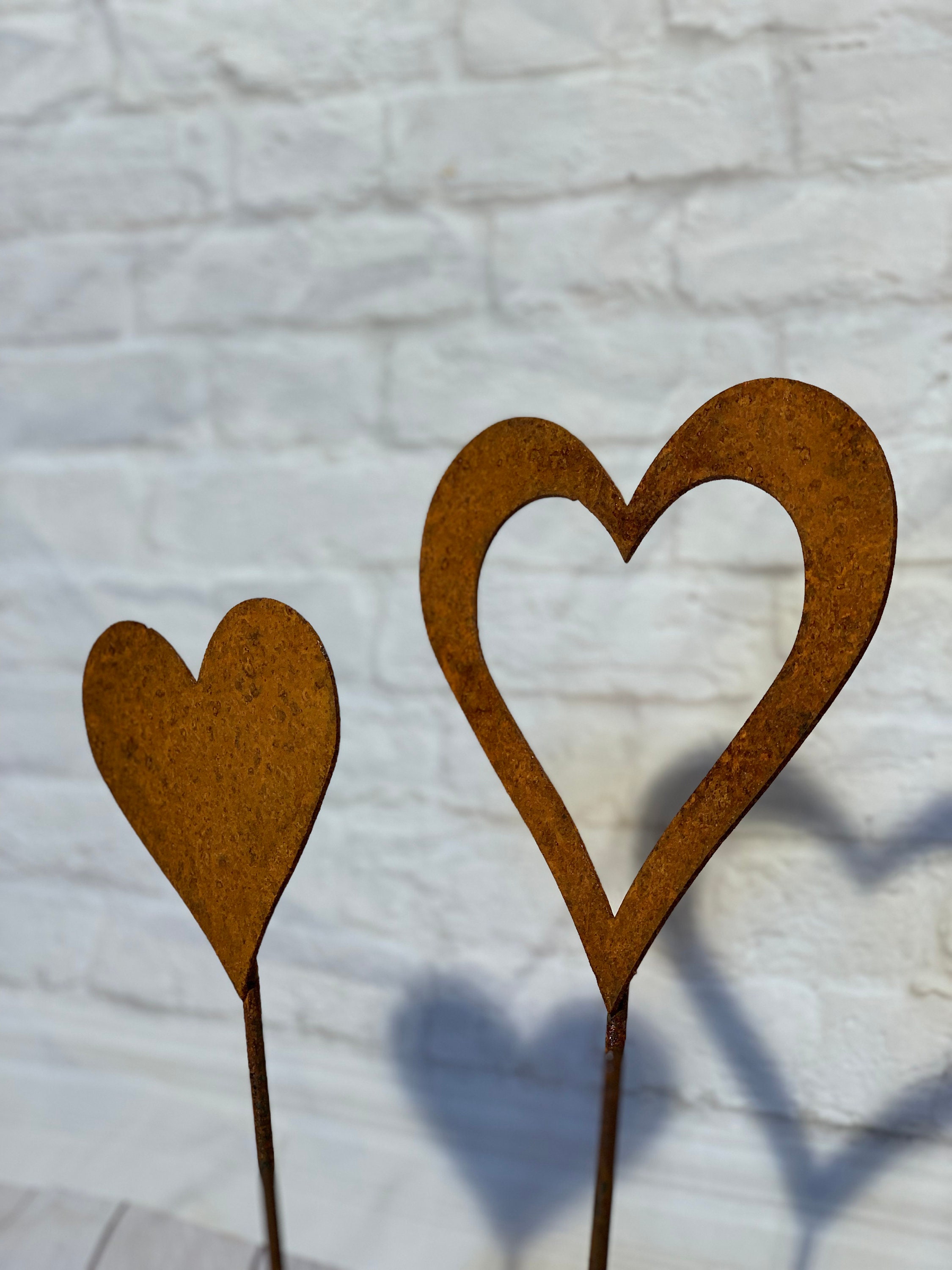 Edelrost Herz zum Stecken Gartendeko Blumentopfdeko Rost - Etsy.de