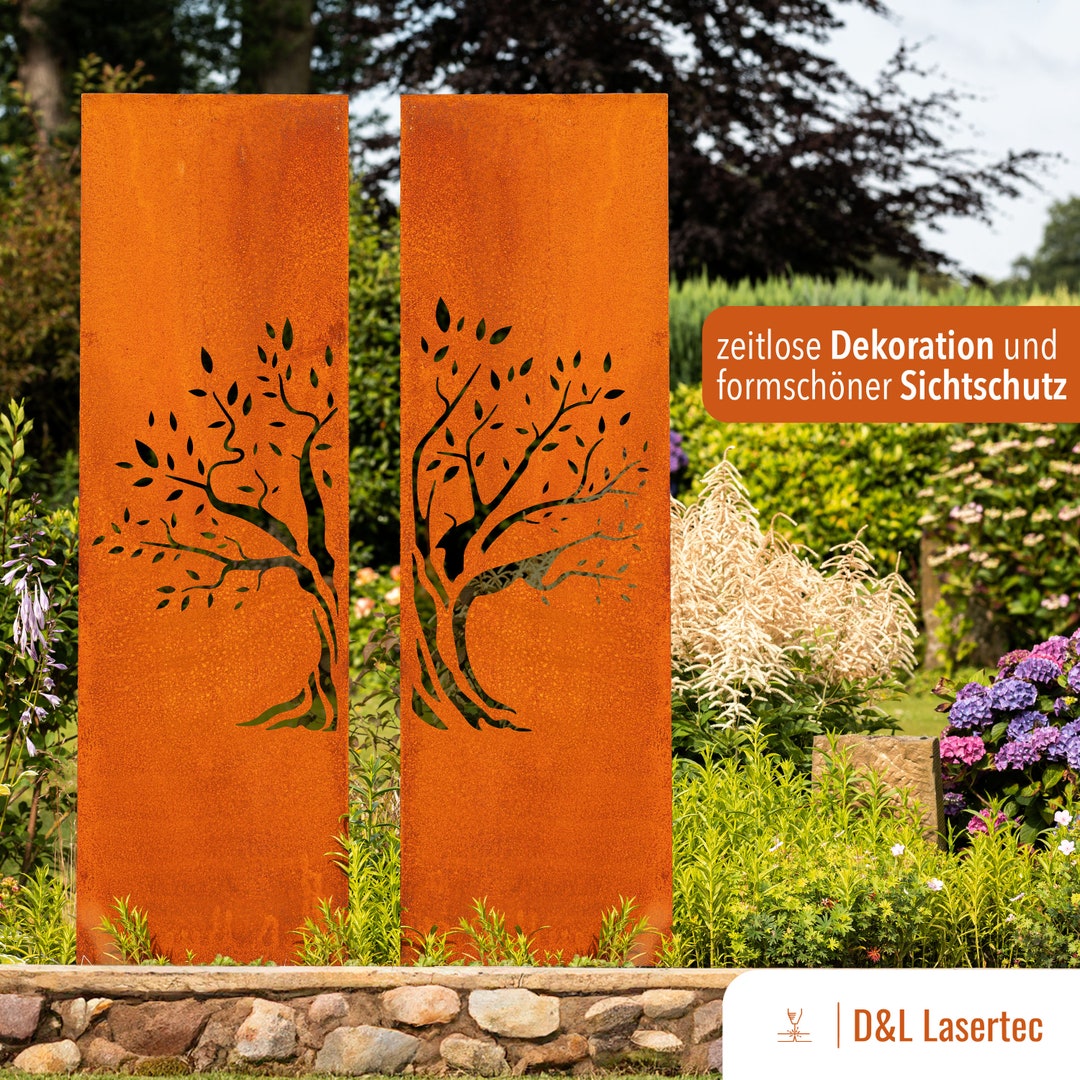 Noble Rust Garden Privacy Screen, Wall, Rust, Privacy Screen Metal ...