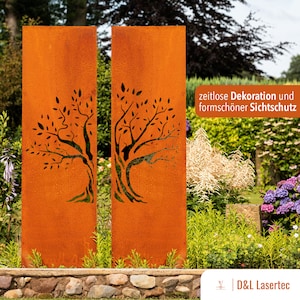 Noble Rust Garden Privacy Screen, Wall, Rust, Privacy Screen Metal ...