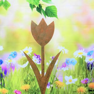 Garden Stake Flowers, Noble Rust, Garden Decoration, Easter Decoration ...