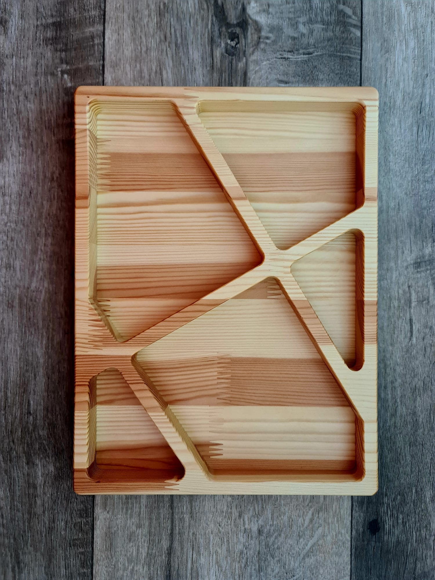 Wooden Snack Plate. Wooden Serving Plate Square - Etsy