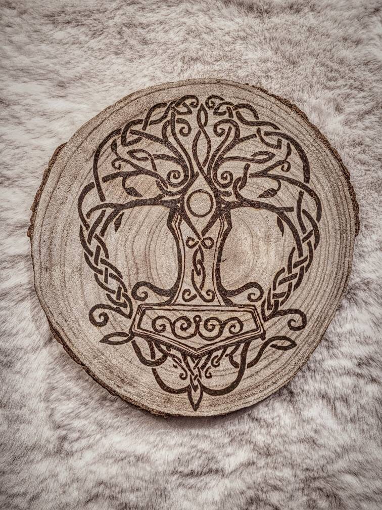 Lebensbaum Yggdrassil Mjölnir Wikinger Wohndeko - Etsy.de