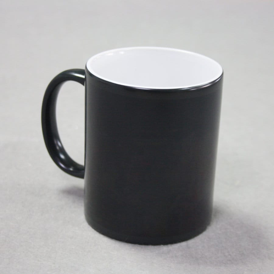 11oz Black Color Change Mug Sublimation Blank Bright White | Etsy