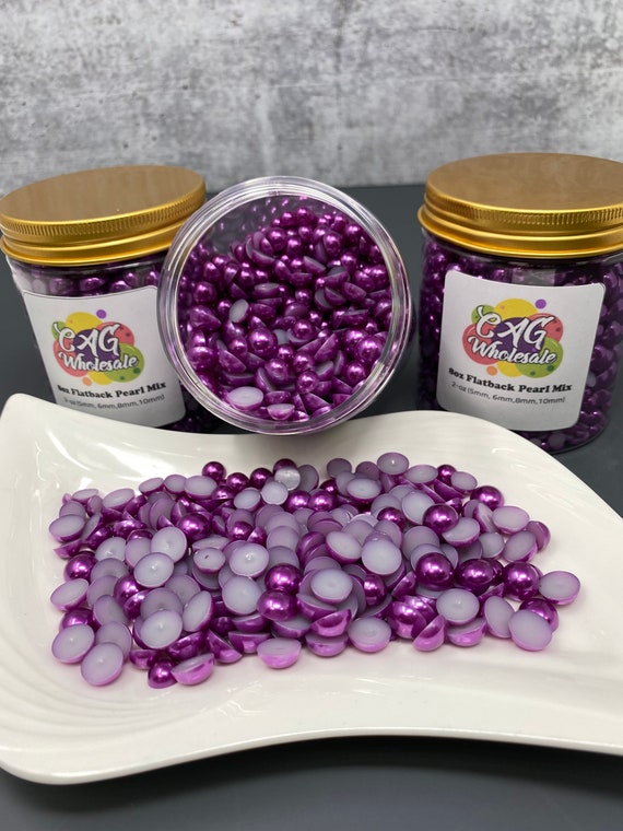 Exclusive Mix: 8oz Purple Half Round Pearl Kit 5000 2oz | Etsy