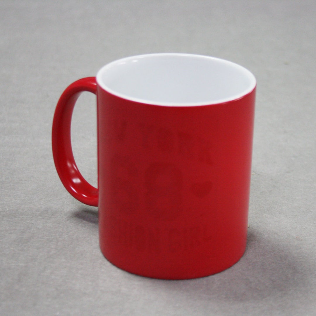 11oz Red Color Change Mug, Sublimation Blank, Bright White, Custom ...