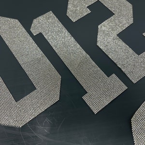 Large Rhinestone Number Patches, Choose Your Number, 0 - 9 Large Bling ...