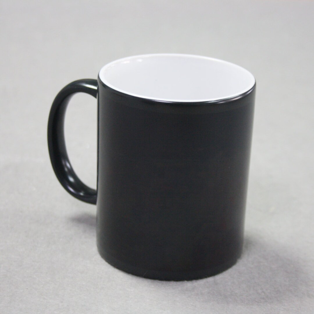 11oz Black Color Change Mug, Sublimation Blank, Bright White, Custom ...